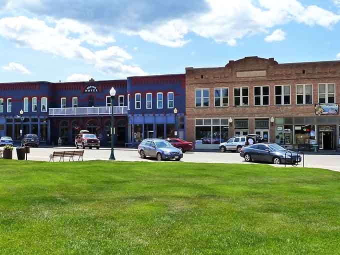 Main Street Meeker looks like someone built a time machine and decided the past was actually better at architecture than we are today.