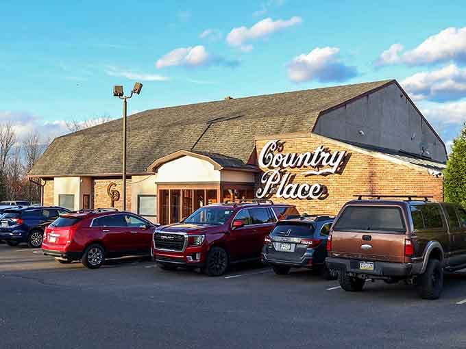 That barn-style exterior isn't fooling anyone &ndash; this is where serious eating happens, not square dancing.