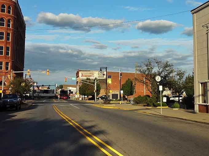 Downtown Terre Haute stretches out like a postcard from a more affordable era, where charm costs less than your cable bill.