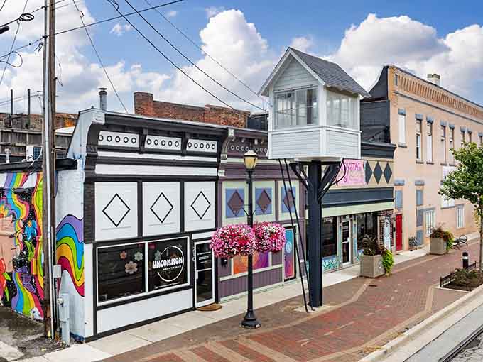 Kokomo's downtown has that small-town charm where colorful storefronts actually mean colorful personalities inside each one.