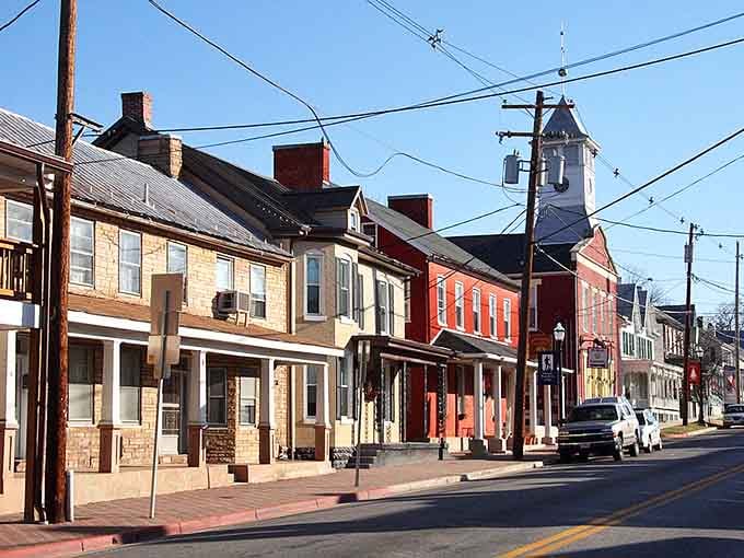 Main Street looks like it stepped straight out of a Norman Rockwell painting, complete with colorful storefronts and genuine charm.