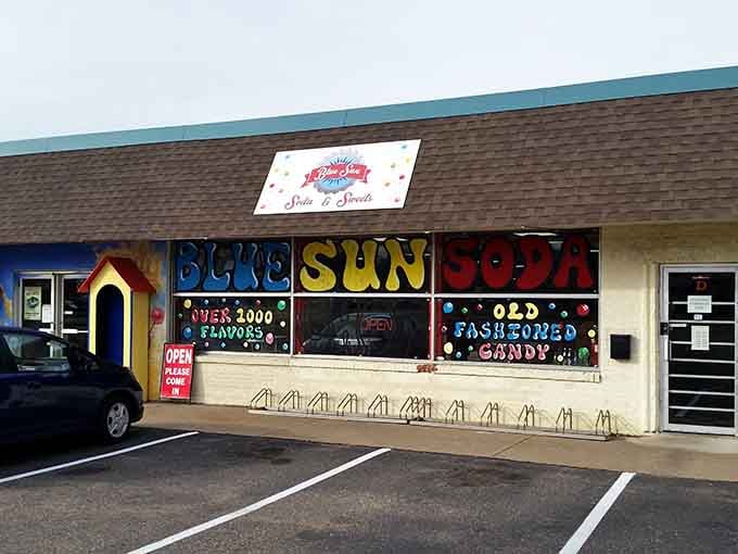 This is what happens when nostalgia gets a storefront: bright colors, bold promises, and enough sweetness to stop traffic.