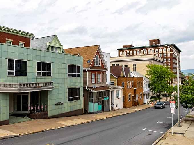 Streets where buildings actually have personality instead of looking like they came from the same catalog.