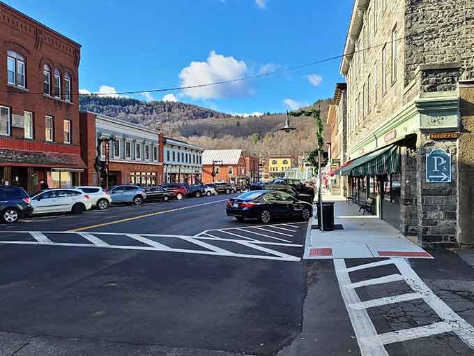 Main Street stretches out like a movie set where someone forgot to yell "cut" and everyone just kept living beautifully.