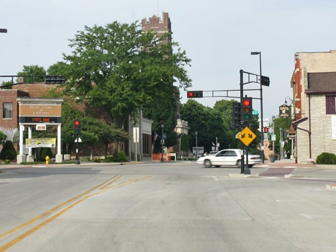 Downtown Chilton on a summer day: where the pace is relaxed and the architecture does all the showing off.