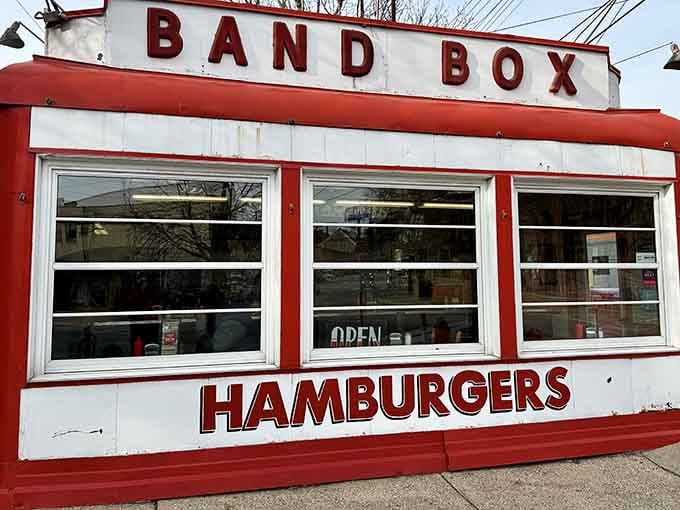 That red and white striped exterior isn't just charming, it's a beacon calling you home to breakfast.