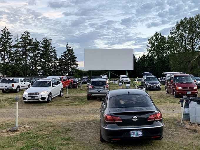 That moment when the sky cooperates and gives you the perfect backdrop before the real show begins on screen.