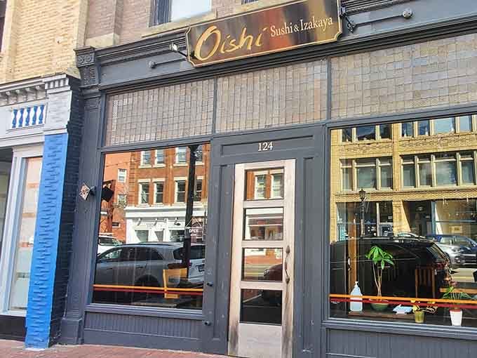 That golden glow of the Oishi sign beckons like a lighthouse for hungry souls navigating downtown Norwalk's dining scene.