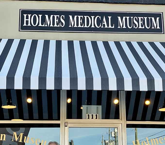 That striped awning looks cheerful enough, but inside awaits medical history that'll make you squirm delightfully.