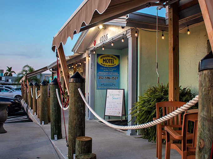 String lights and nautical charm create the perfect waterfront dining atmosphere where flip-flops are formal wear and smiles are mandatory.