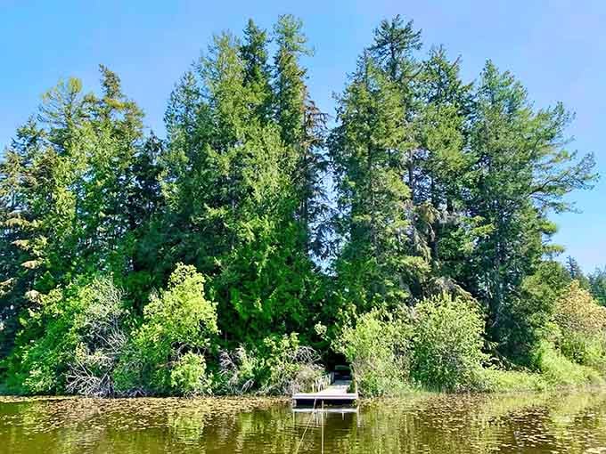 From the water, the island reveals its full glory, proving that sometimes the best real estate really is all about location, location, isolation.