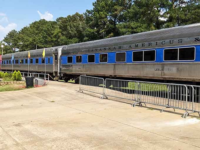 That gorgeous blue locomotive isn't just for show &ndash; it's your ticket to a slower, sweeter Georgia.