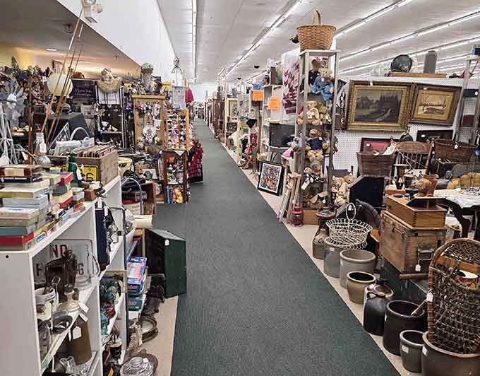 Aisles stretch endlessly like a treasure map where X marks every single spot you look.