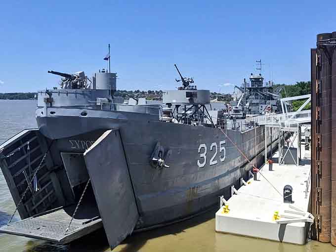 When your backyard museum happens to be a 328-foot warship that stormed Normandy, you win Indiana.