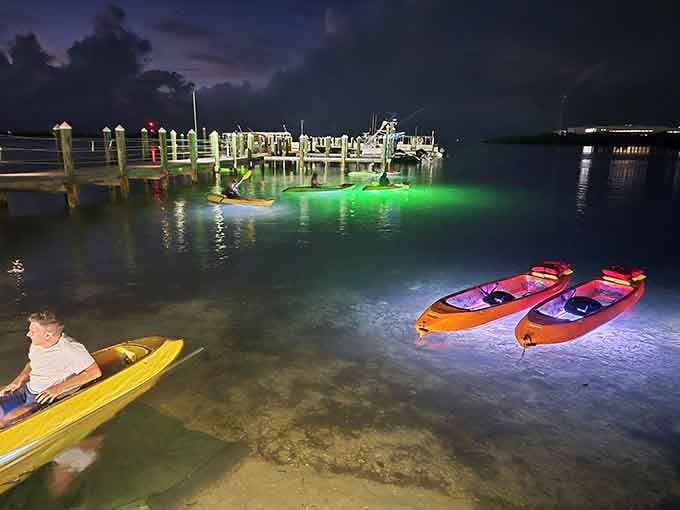 Those glowing kayaks aren't special effects, they're your ticket to the most photogenic adventure in the Keys.