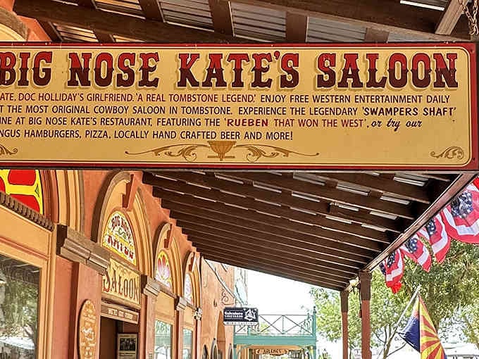 Step right up to where Doc Holliday's sweetheart still keeps watch over Allen Street's most authentic watering hole.