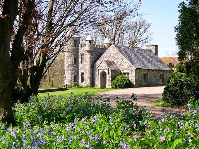 That castle isn't a mirage brought on by too much bourbon, it's the real deal at Yew Dell.