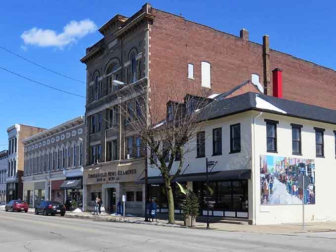 These historic storefronts have witnessed decades of American life, standing proud through every economic season imaginable.
