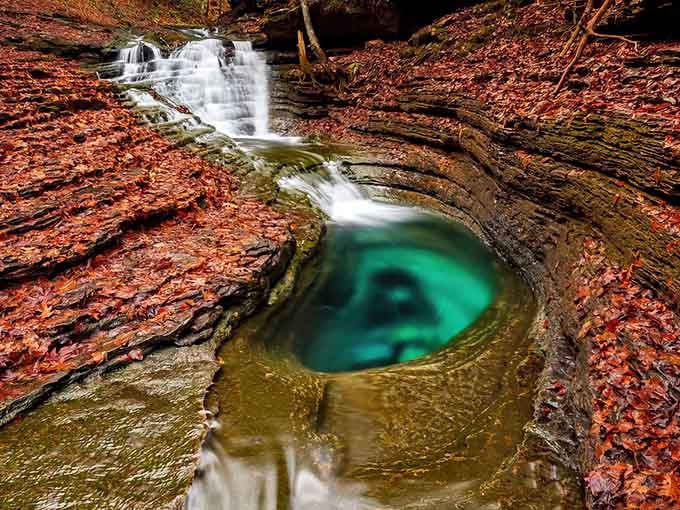 That emerald glow isn't a filter, it's just nature showing off its best work in Virginia's hidden gem.