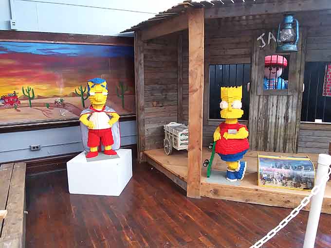 The Western diorama proves that cowboys and plastic bricks go together like peanut butter and jelly.