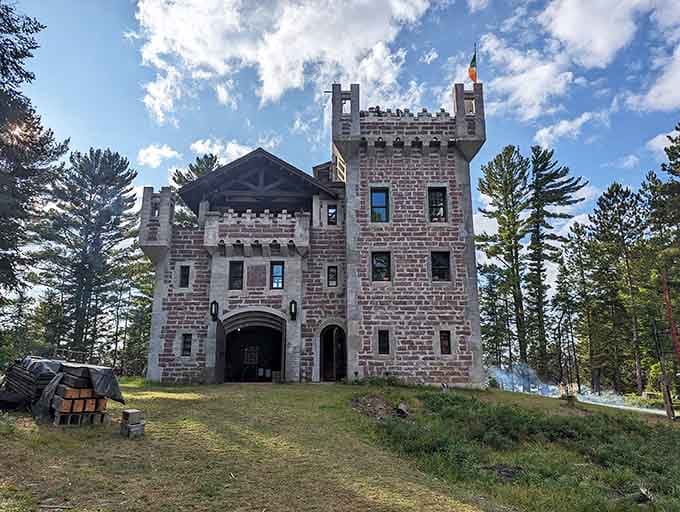 Those battlements and turrets rising from the Wisconsin pines prove that medieval dreams belong in the Northwoods too.