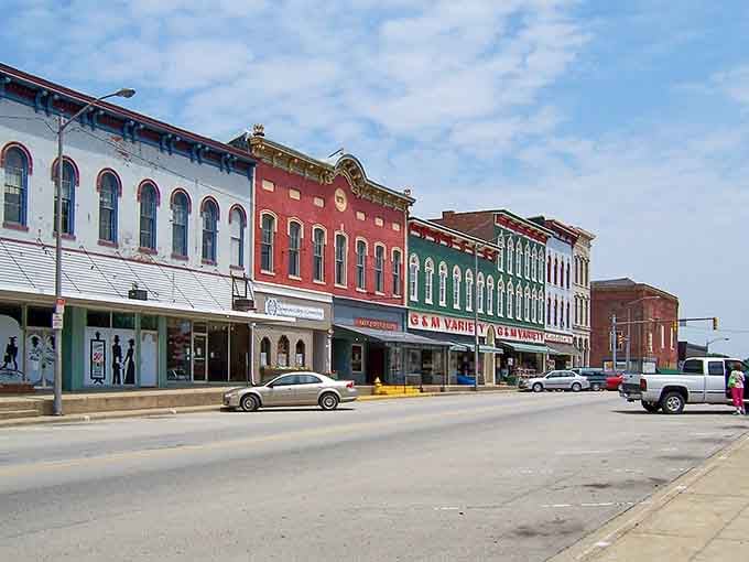 This is what Main Street looked like when people actually shopped on Main Street instead of their couches.
