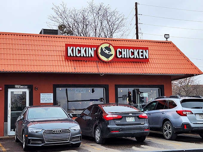 That cheerful chicken in sunglasses knows something you don't: the best fried chicken in Colorado is right here.