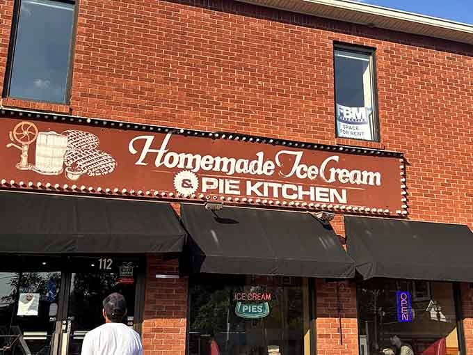 Classic brick meets modern comfort at this Louisville gem where pie dreams come true daily.