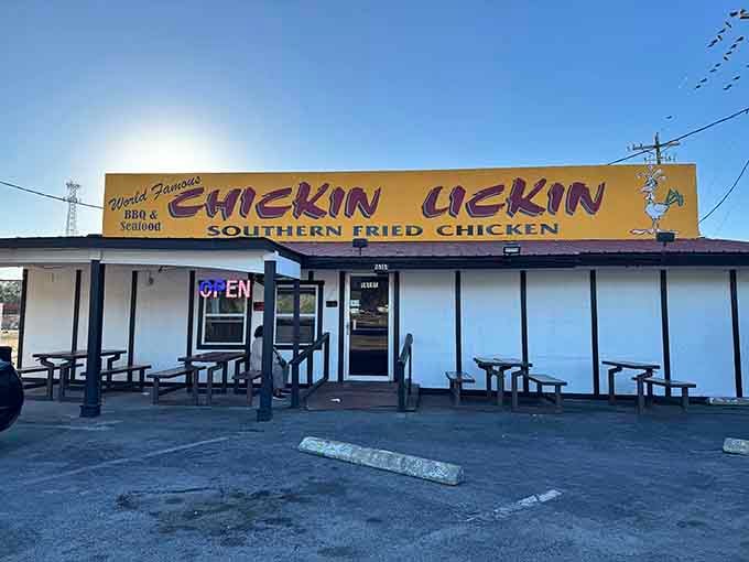 That bright yellow signage isn't just decoration, it's a beacon of hope for hungry travelers seeking salvation.