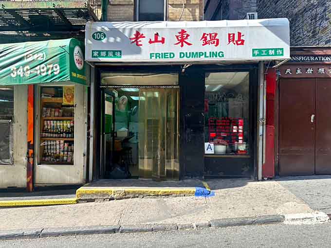 The humble storefront that's been making wallets happy and stomachs full on tiny Mosco Street for years.
