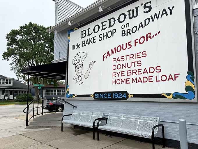 The bench outside Bloedow's has seen more satisfied customers than most restaurants serve in a lifetime of trying.