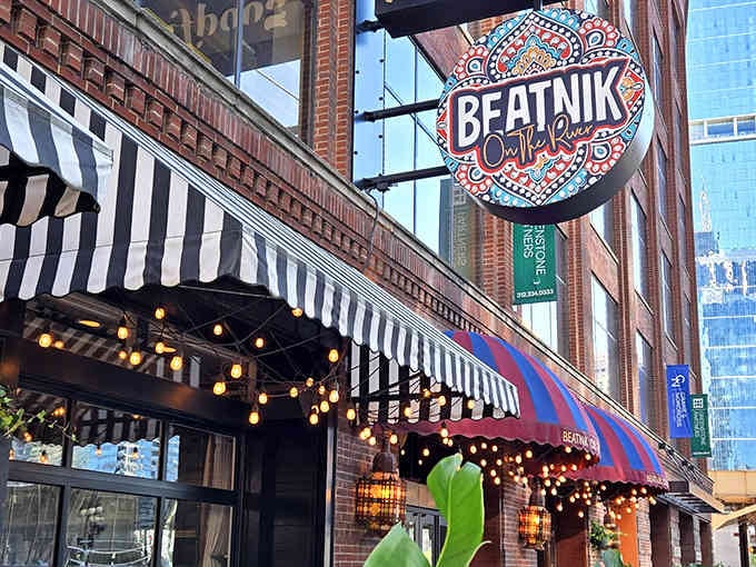 The exterior practically whispers "come closer" with its carnival-like charm and promise of flavors that'll transport you somewhere wonderful.