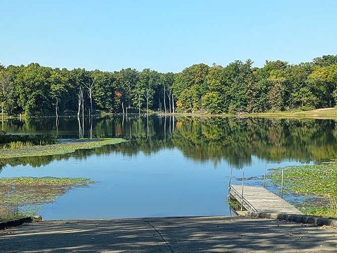 Mirror-perfect reflections prove that Indiana's landscapes can hold their own against any screensaver you've ever downloaded.