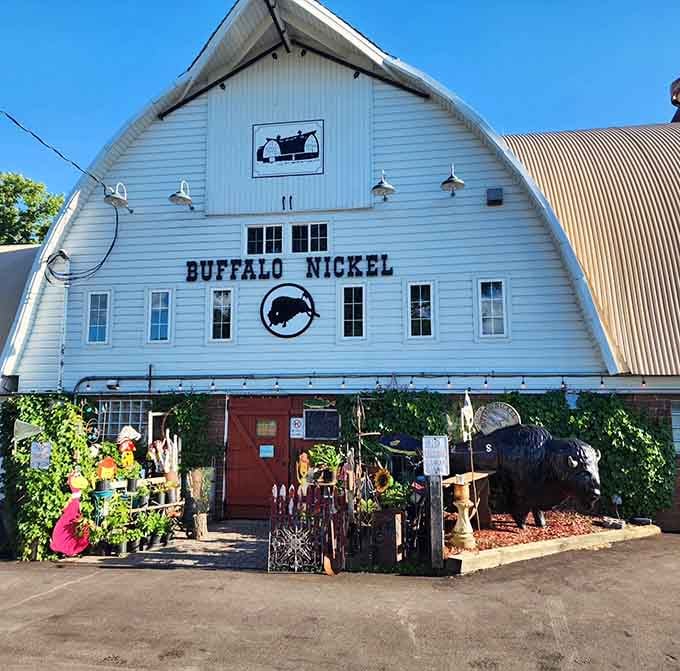 Buffalo Nickel Antiques transforms a historic barn into Minnesota's most charming treasure hunt destination.