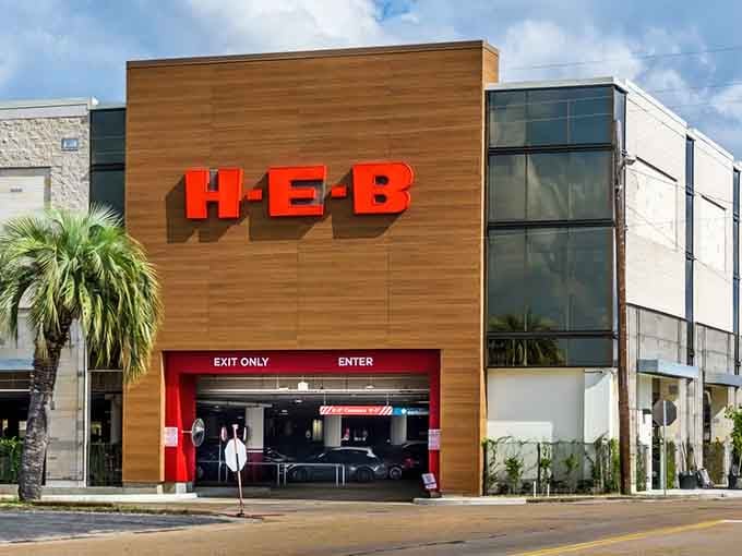 That wood paneling and bold red signage aren't just for show; they're announcing that shopping just got seriously upgraded.