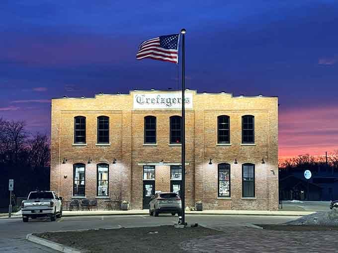 That brick facade and American flag aren't just for show&mdash;they're announcing that serious baking happens here daily.
