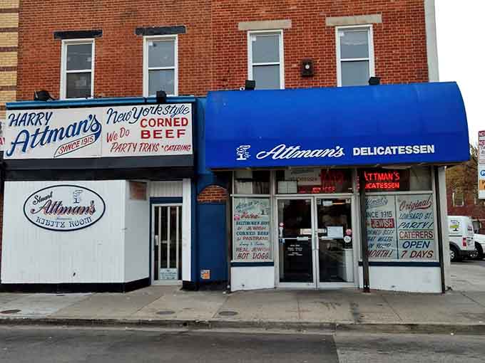 That blue awning isn't just decoration, it's a beacon calling sandwich lovers home for over a century.