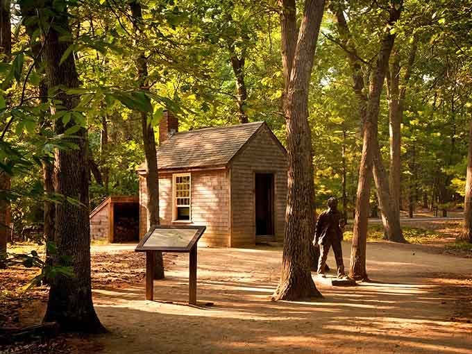 Thoreau's replica cabin proves that downsizing isn't a modern trend, just better marketing than it had in 1845.