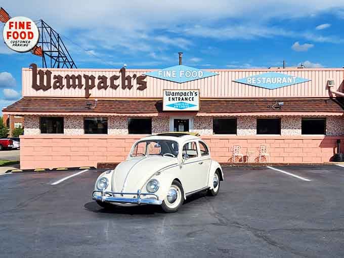That pink exterior isn't trying to be retro&mdash;it just IS retro, and it's glorious in every way.