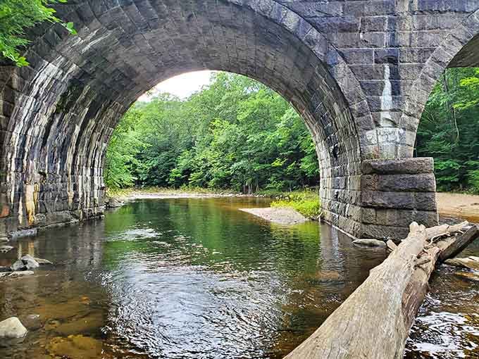 Stone arches framing water like nature's own picture window – Instagram has nothing on 1840s engineering.