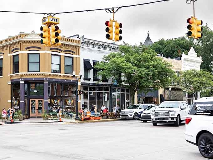 Tree-lined streets and classic architecture create the kind of Main Street America that Norman Rockwell would've loved painting.