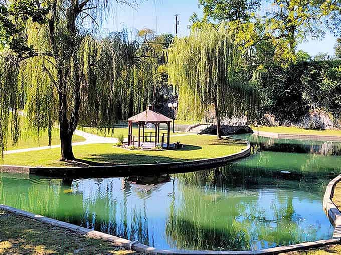 Those weeping willows aren't crying, they're just emotional about how pretty this place is.