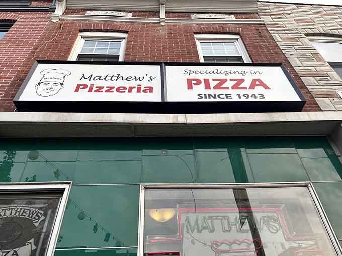 That "Since 1943" sign isn't just decoration; it's a promise that they've been perfecting pizza longer than most of us have been alive.