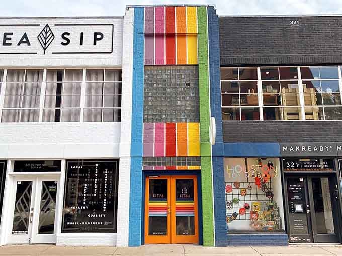 That rainbow exterior isn't just decoration; it's a promise that fun lives here and takes itself seriously.