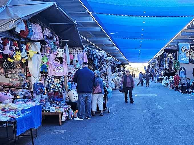The covered walkways create their own little shopping universe where time stops and your wallet gets mysteriously lighter.