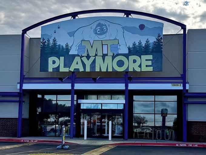 That cheerful yeti mascot greeting you from the sign knows exactly what kind of fun awaits inside.