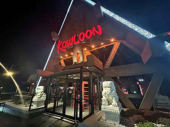 The glowing red sign beckons like a beacon of deliciousness visible from three towns away, possibly four.