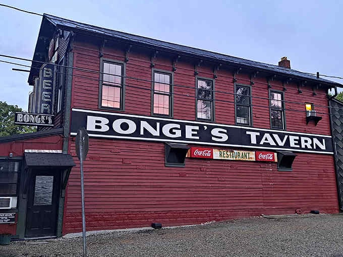 That rustic red exterior isn't trying to fool anyone: this is where serious food happens in unexpected places.