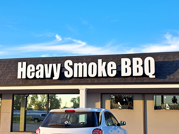 That bold sign isn't just announcing a restaurant, it's declaring a barbecue revolution in St Peters.