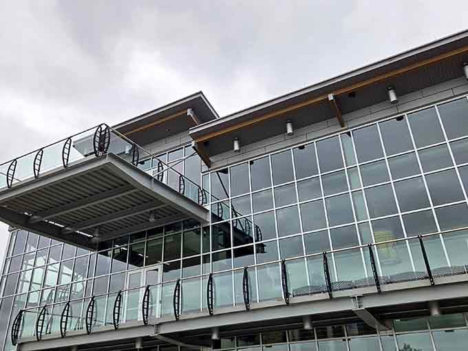 Modern architecture meets natural beauty at this surprisingly stunning government building overlooking Table Rock Lake.